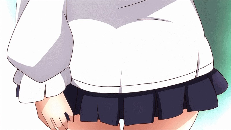 【スカートの中身】アニメでスカートリフトアップ、たくし上げやまくり上げされるスカートのエロアニメーション 二次ろぐぴんく 8432